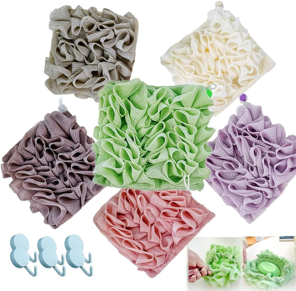 Loufee,Washcloth Loofah Combo,The leeffa,Wash Cloth Loofah Combo,Shower ...