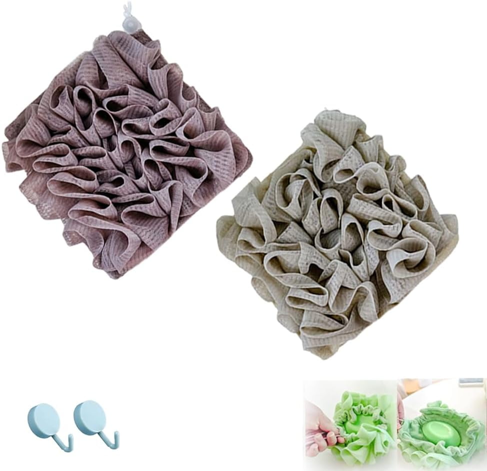 Loufee,Washcloth Loofah Combo,The leeffa,Wash Cloth Loofah Combo,Shower ...