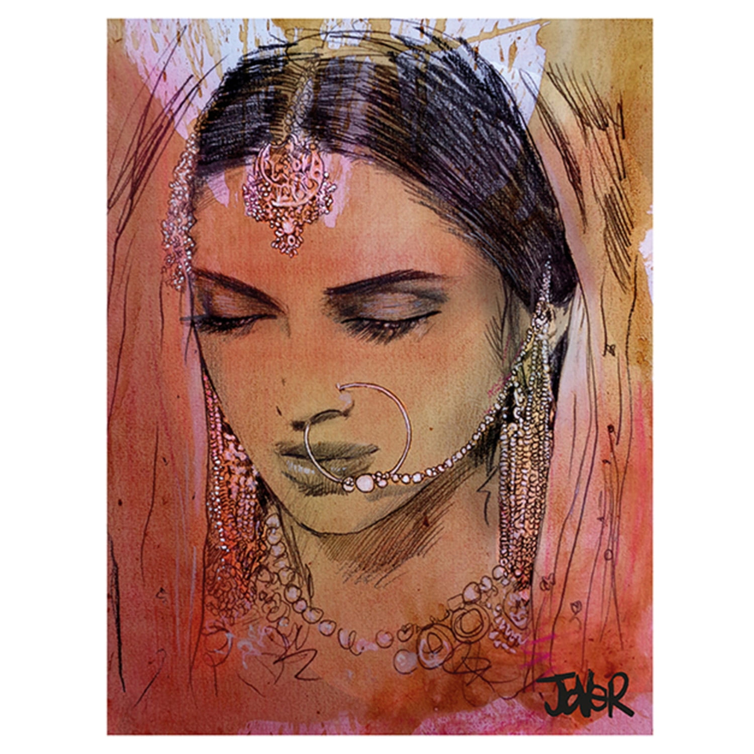 Loui Jover Asha Poster - Walmart.com