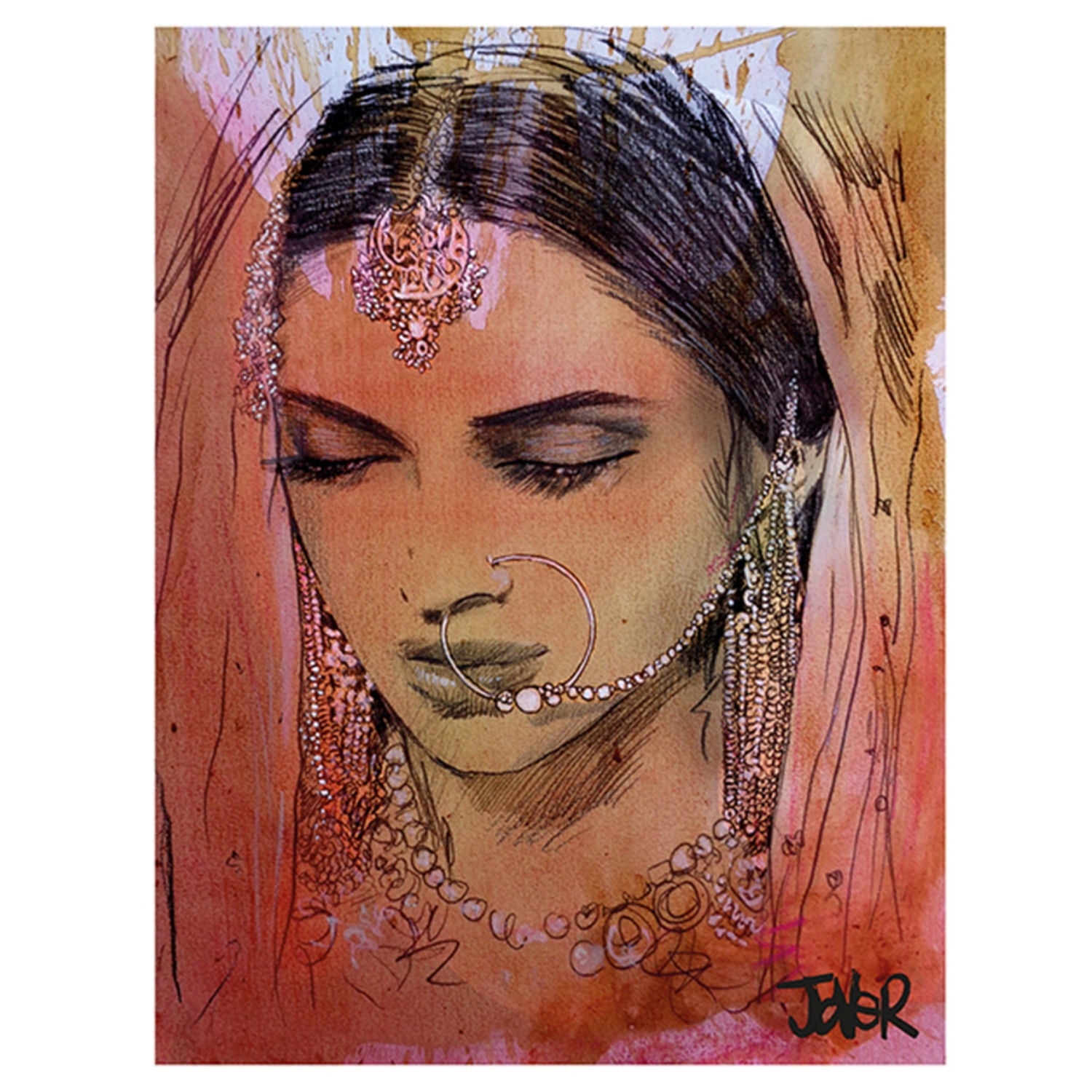 Loui Jover Asha Poster - Walmart.com