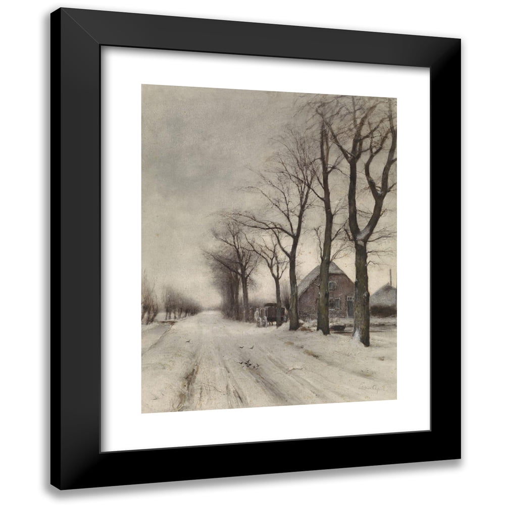 Louis Apol 19x24 Black Modern Framed Museum Art Print Titled - Winter ...