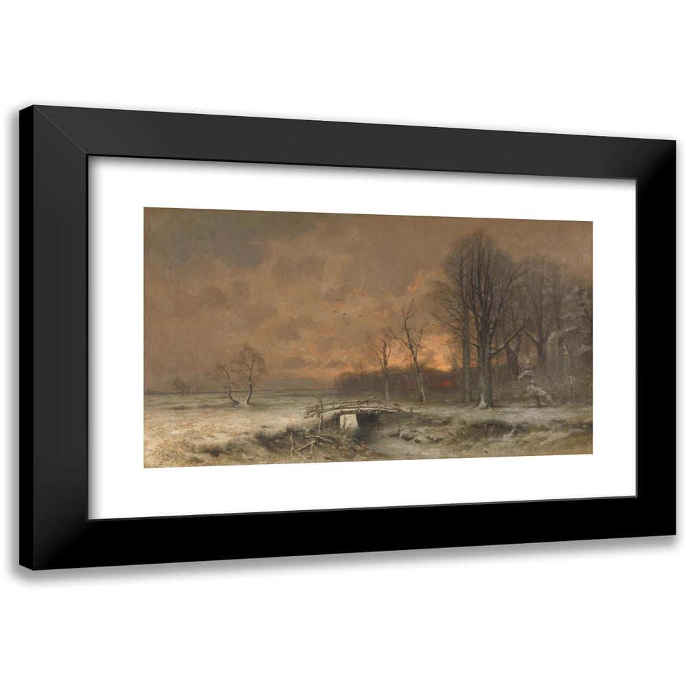 Louis Apol 24x16 Black Modern Framed Museum Art Print Titled - Winter ...