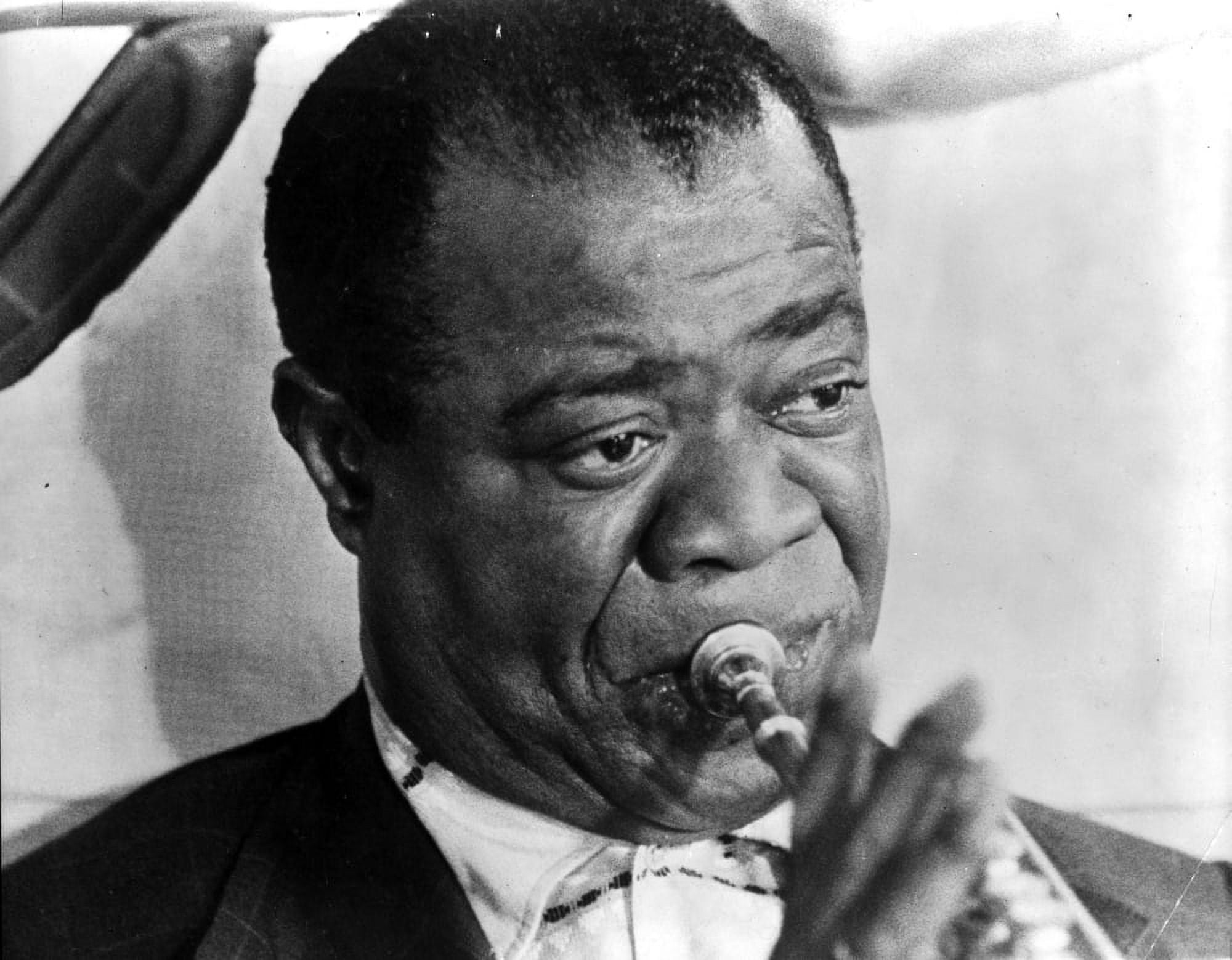 Louis Armstrong playing a trumpet Photo Print (8 x 10) - Walmart.com