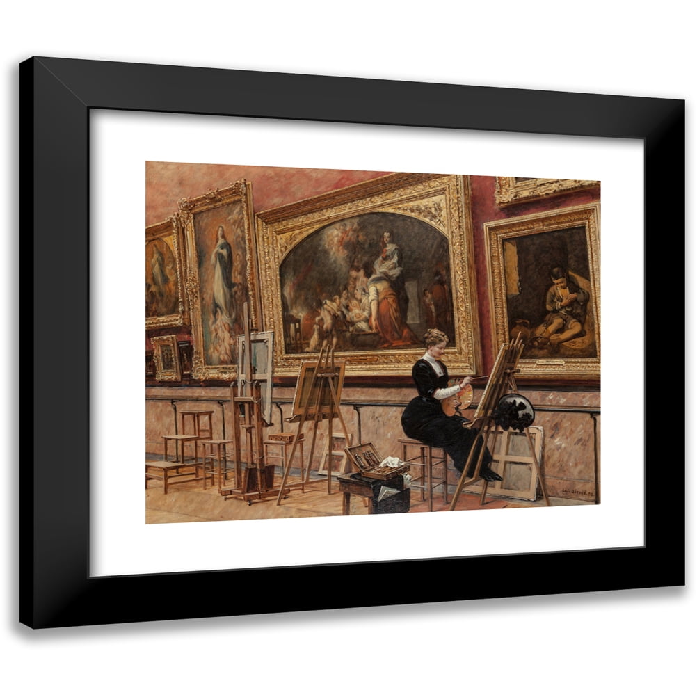 Louis Béroud 24x20 Black Modern Framed Museum Art Print Titled - At the ...