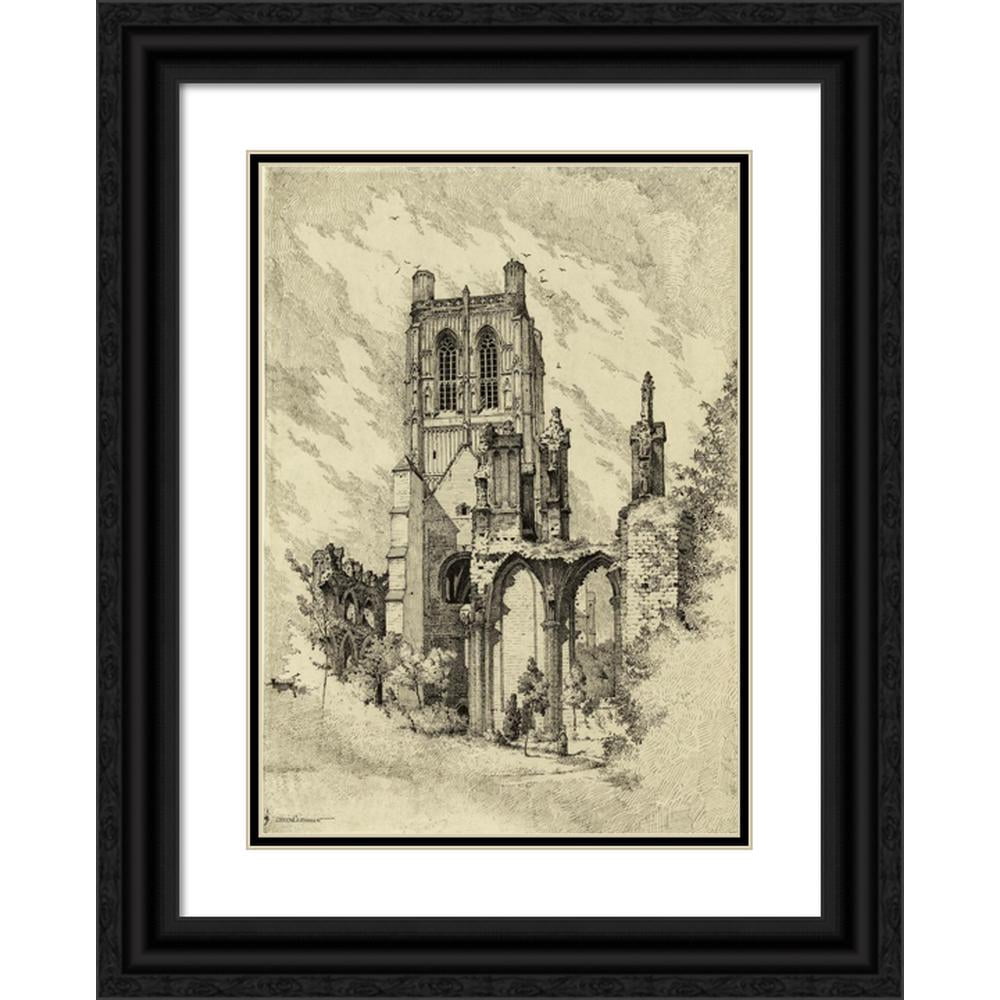 Louis Bonnier 11x14 Black Ornate Wood Framed Double Matted Museum Art ...