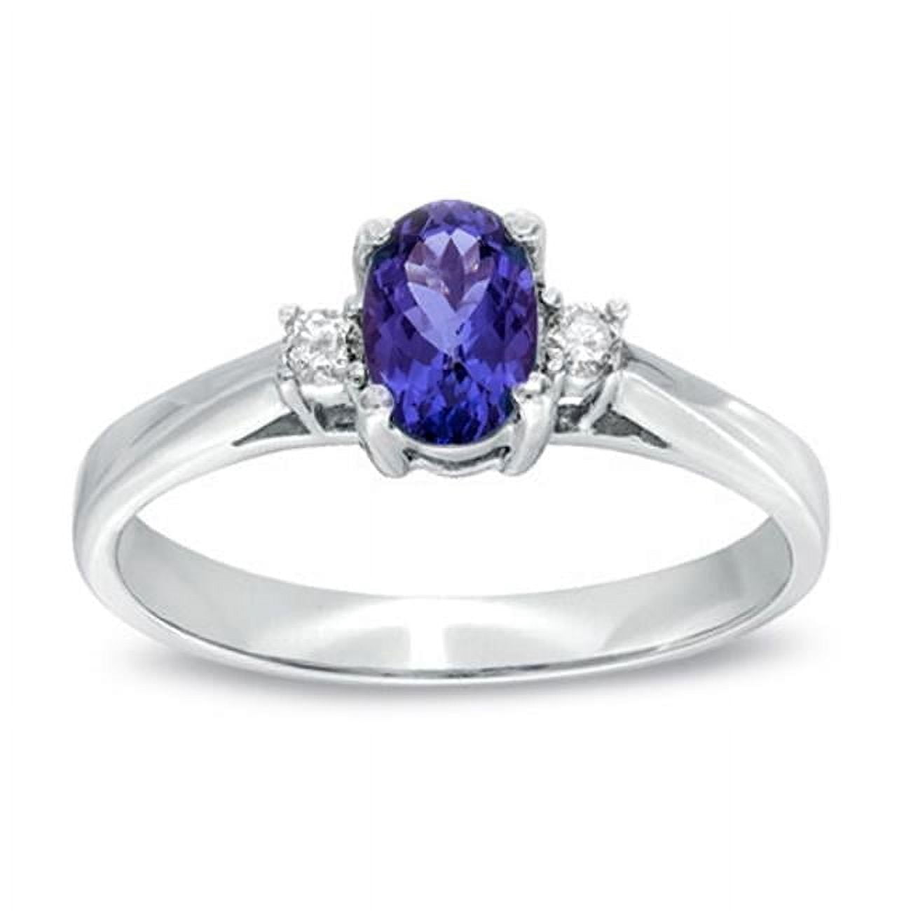 Louis Creations RL1341TD-4 0.53 CTTW Tanzanite & Diamond Ring Set, 14K ...