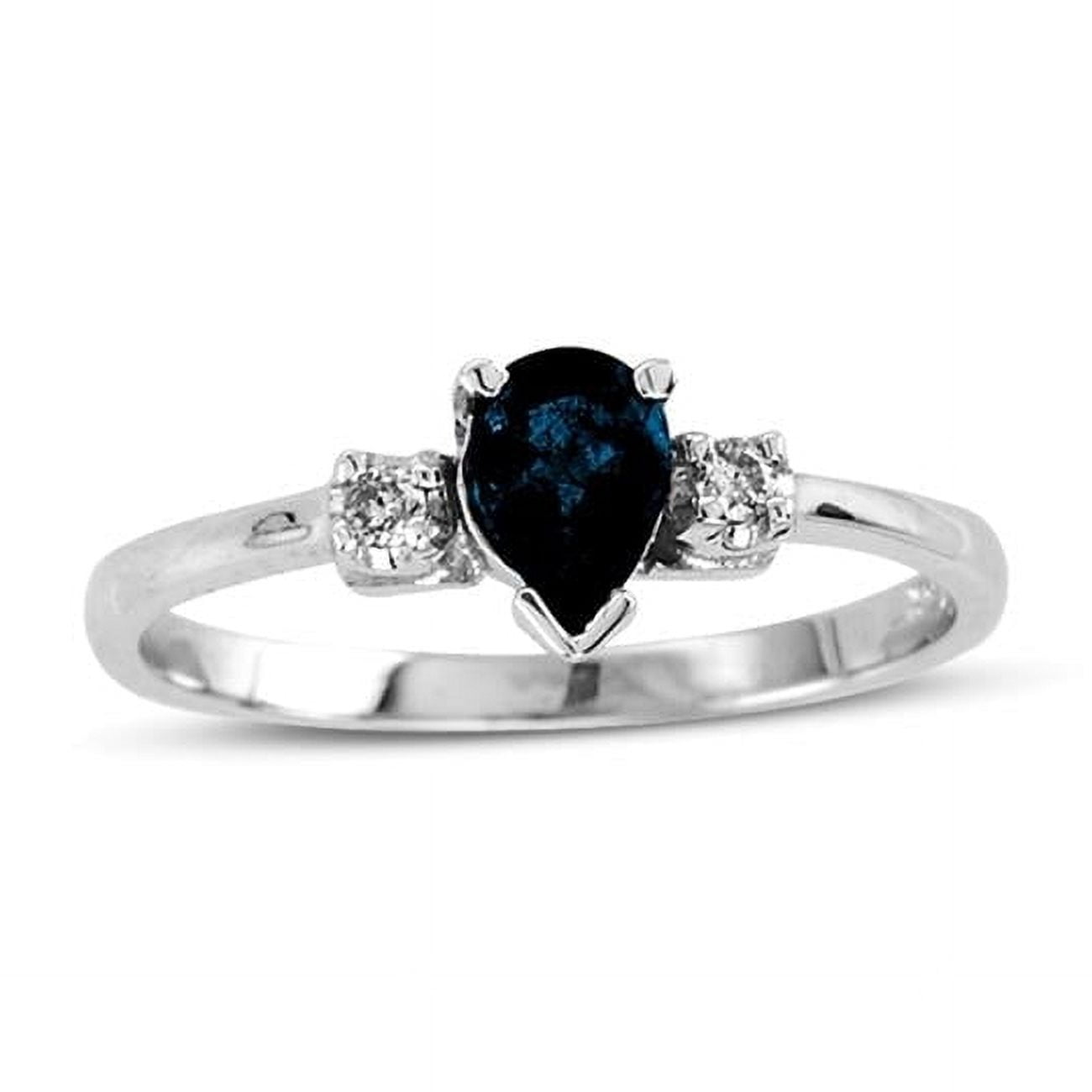 Louis Creations RL1470SD-4.5 0.51 CTTW Diamond & Pear Shaped Sapphire ...