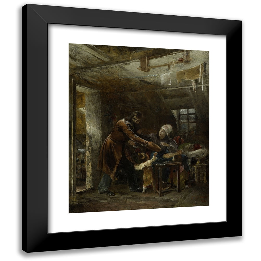 Louis-Edouard Rioult 12x14 Black Modern Framed Museum Art Print Titled ...