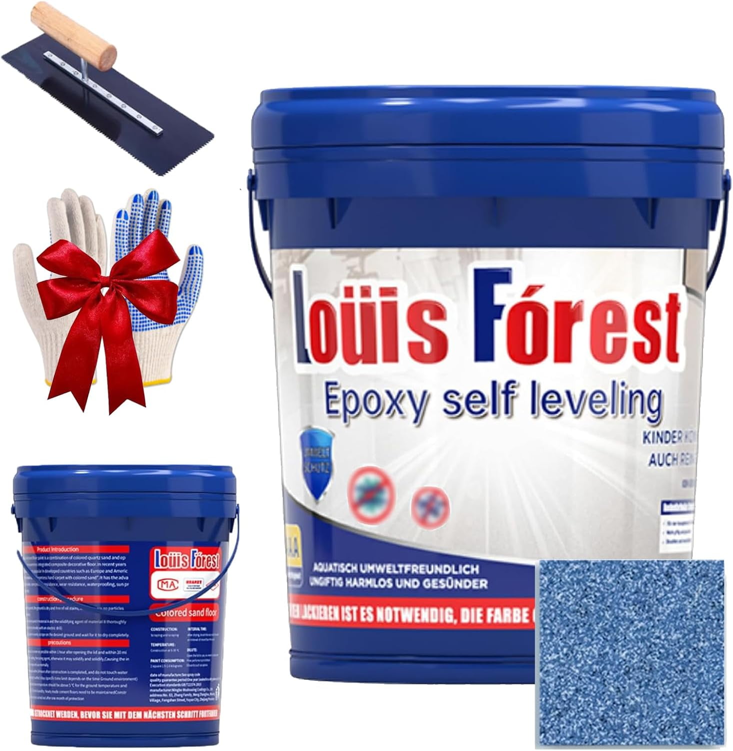 Louis Forest Epoxy Floor Paint, High-Gloss Marble Effect Epoxy Floor ...