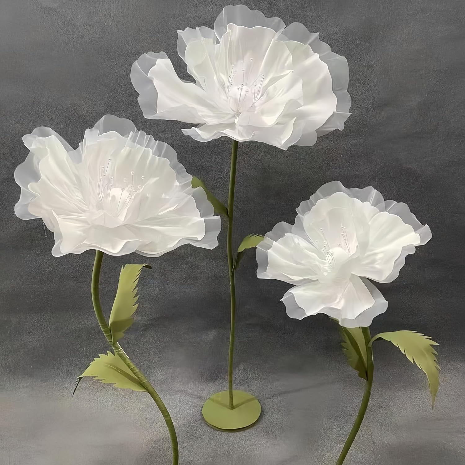 Louis Garden 5.3' High 3-Base EVA Artificial Flower Backdrop Giant ...