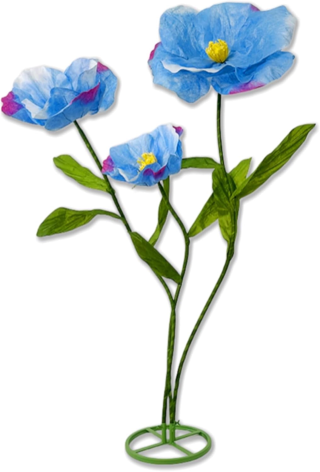 Louis Garden 5.9’ High 1-Base Silk Poppy Artificial Flower Backdrop ...
