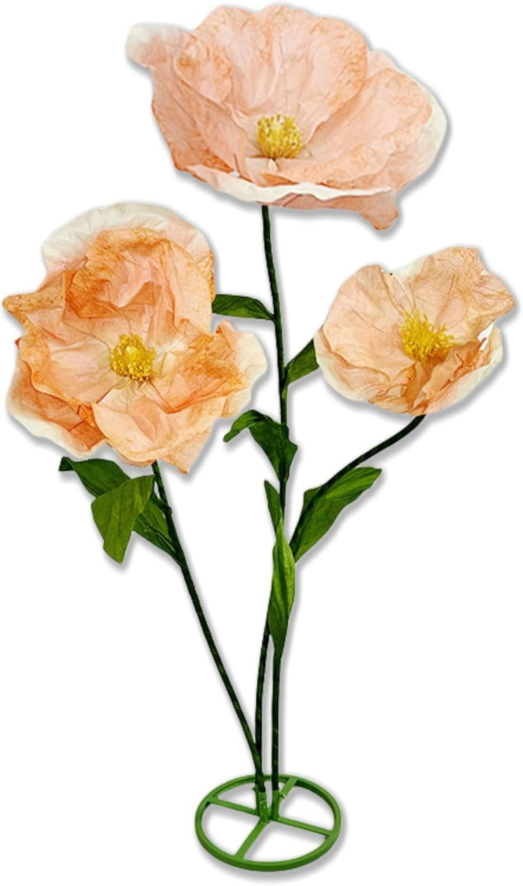 Louis Garden 5.9’ High 1-Base Silk Poppy Artificial Flower Backdrop ...