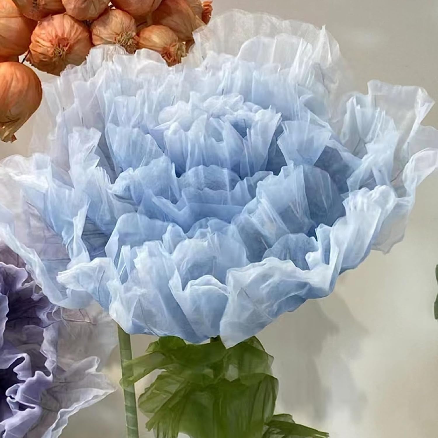 Louis Garden 6.56’ High 60cm Electric Silk Artificial Flower Backdrop ...