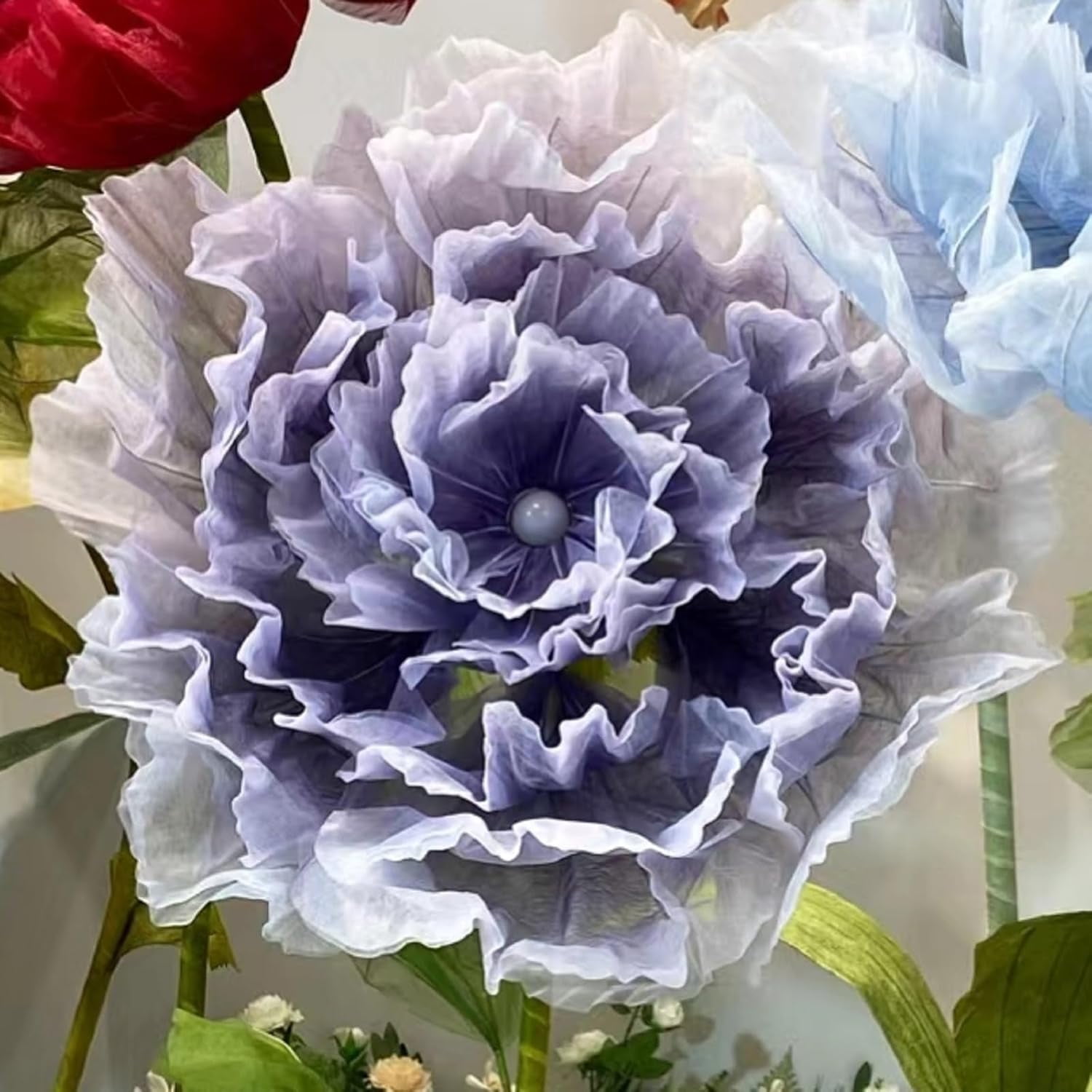 Louis Garden 6.56’ High 90cm Electric Silk Artificial Flower Backdrop ...