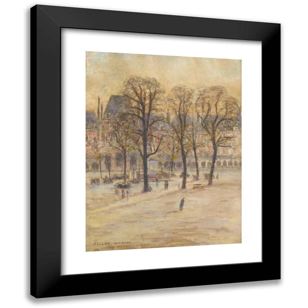 Louis-Gilbert Bellan 19x24 Black Modern Framed Museum Art Print Titled - Place Des Vosges ...