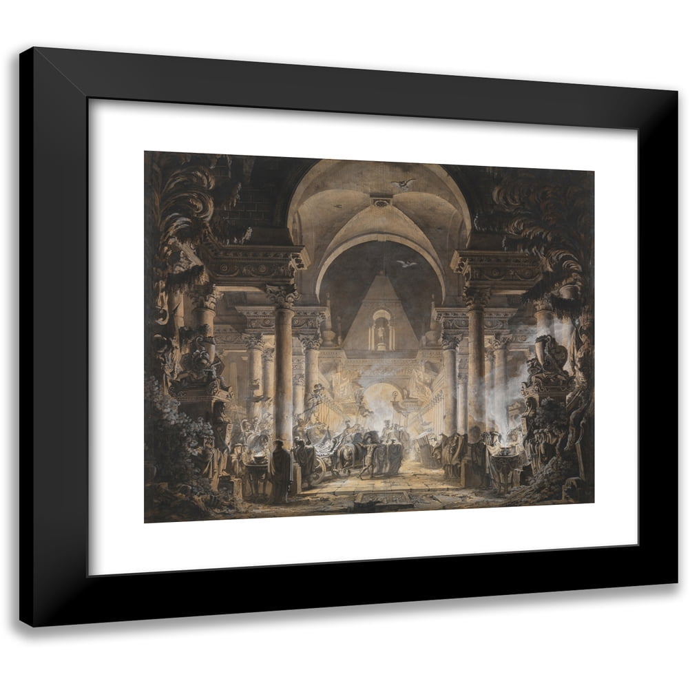 Louis Jean Desprez 23x20 Black Modern Framed Museum Art Print Titled ...