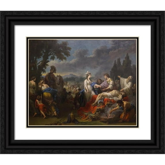 Louis-Jean-François Lagrenée 14x12 Black Ornate Wood Framed Double ...