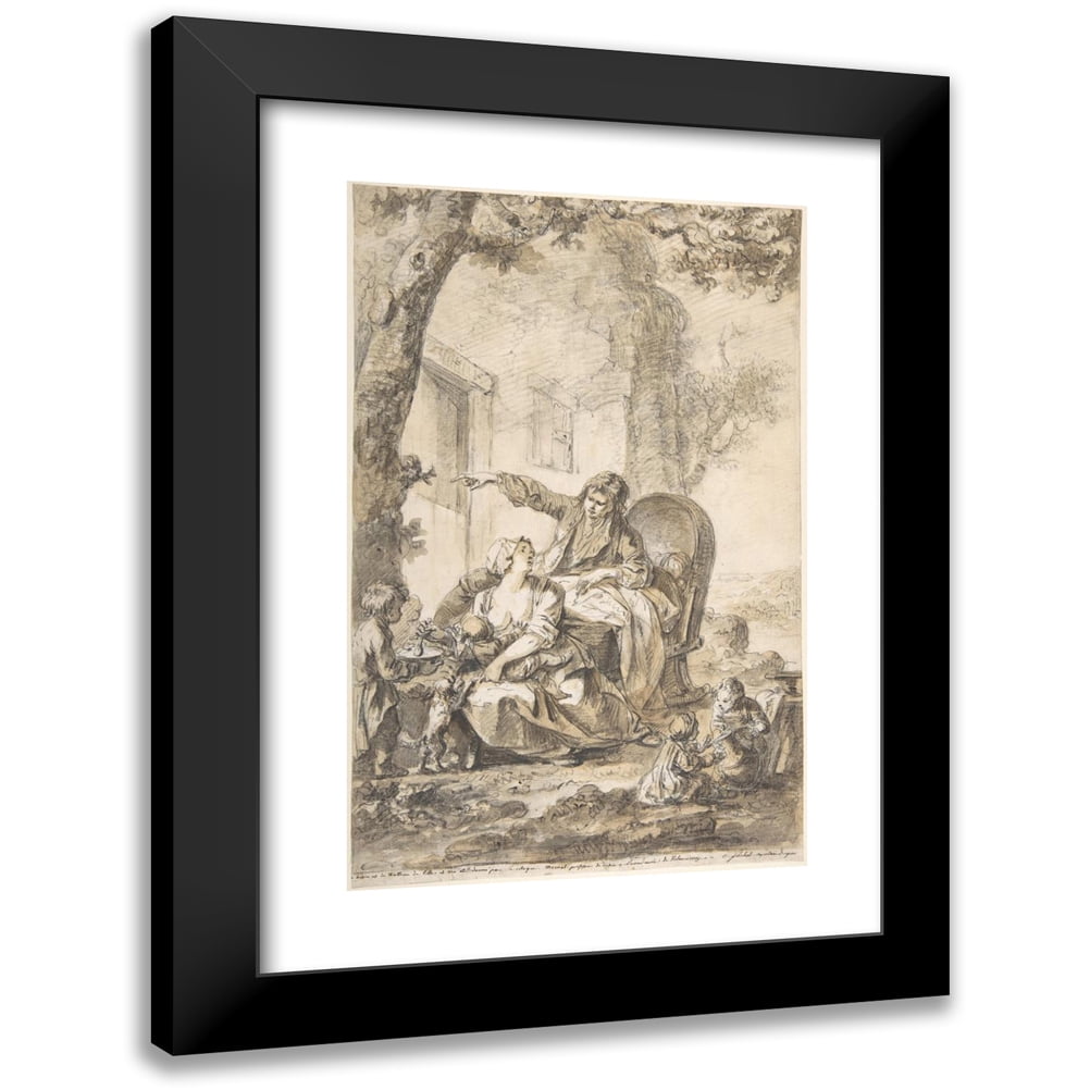 Louis Joseph Watteau 16x24 Black Modern Framed Museum Art Print Titled ...