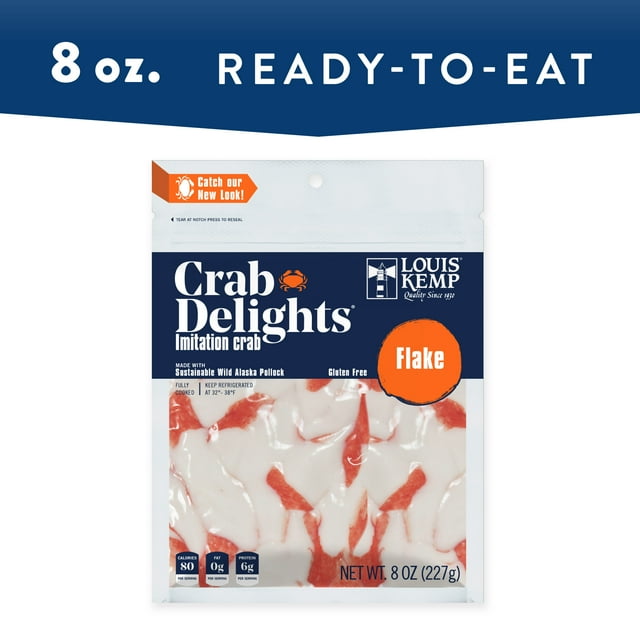 Louis Kemp Crab Delights Fresh Wild Alaska Pollock Imitation Crab Flake ...