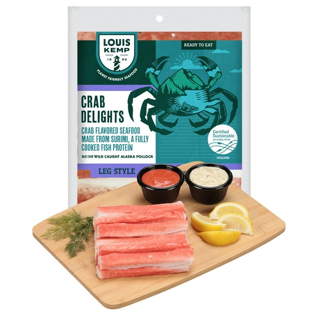 Louis Kemp Crab Delights Fresh Wild Alaska Pollock Imitation Crab Legs ...