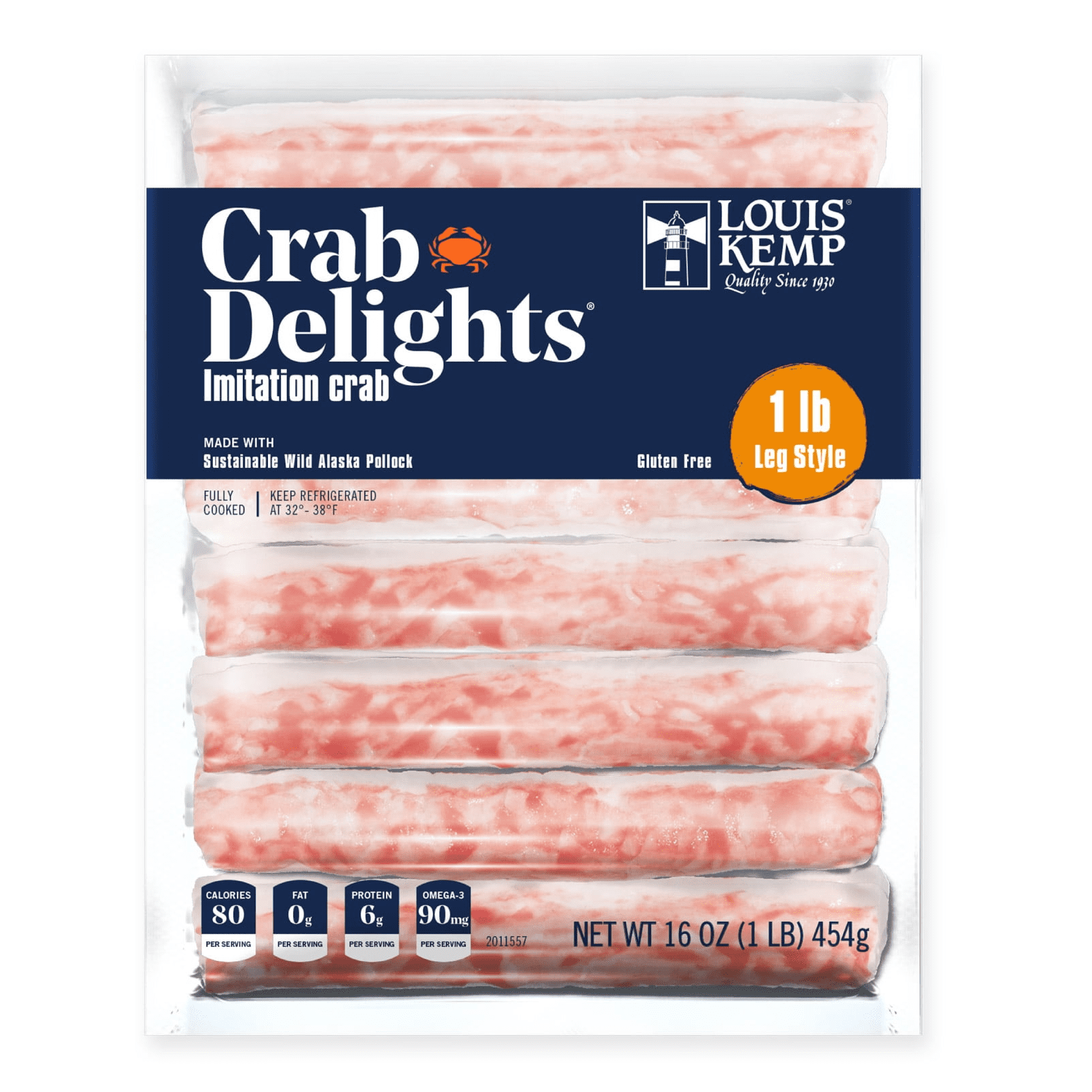 Louis Kemp Crab Delights Fresh Wild Alaska Pollock Imitation Crab Legs ...