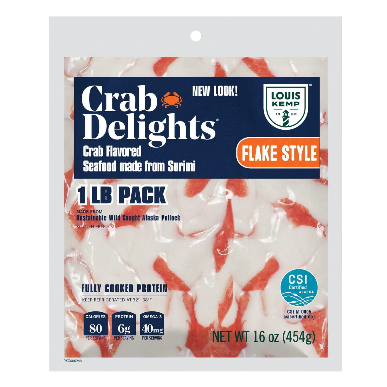 Louis Kemp Delights Fresh Wild Alaska Pollock Imitation Crab Flake ...