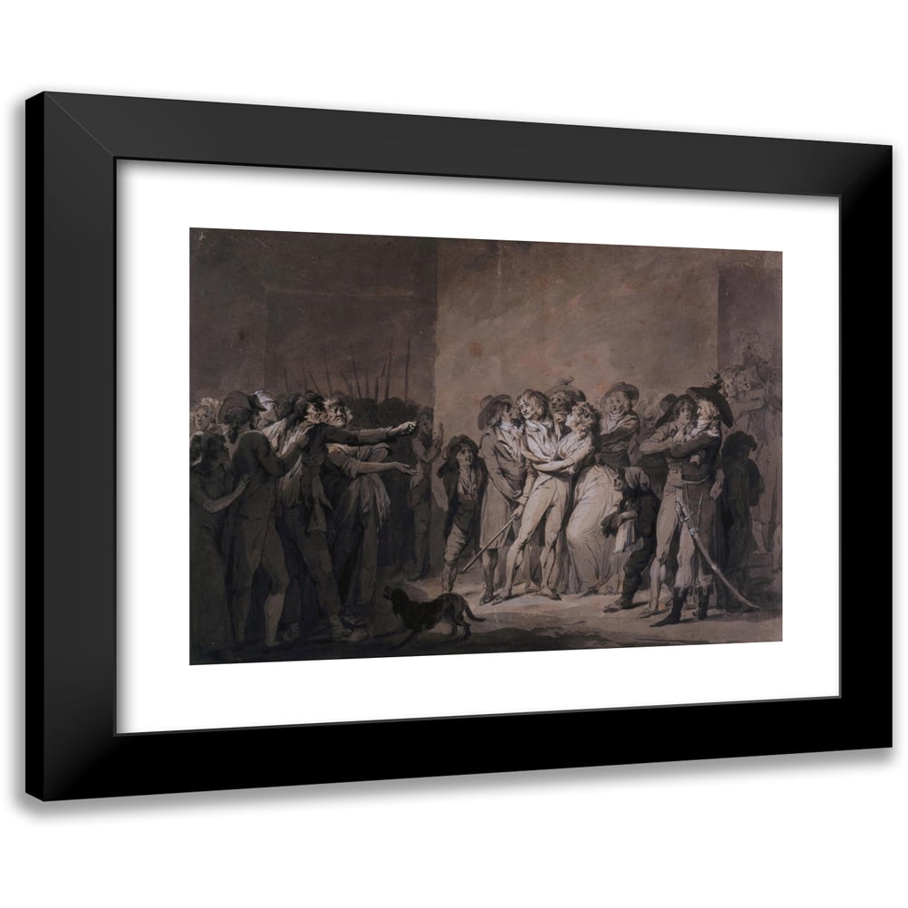 Louis Léopold Boilly 14x11 Black Modern Framed Museum Art Print Titled ...