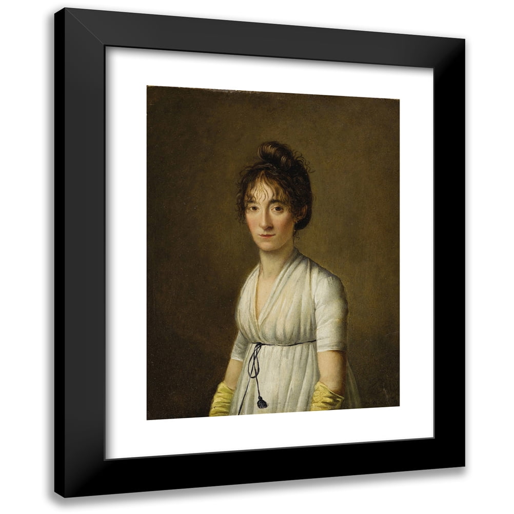 Louis Léopold Boilly 14x18 Black Modern Framed Museum Art Print Titled - Portrait of a Woman ...