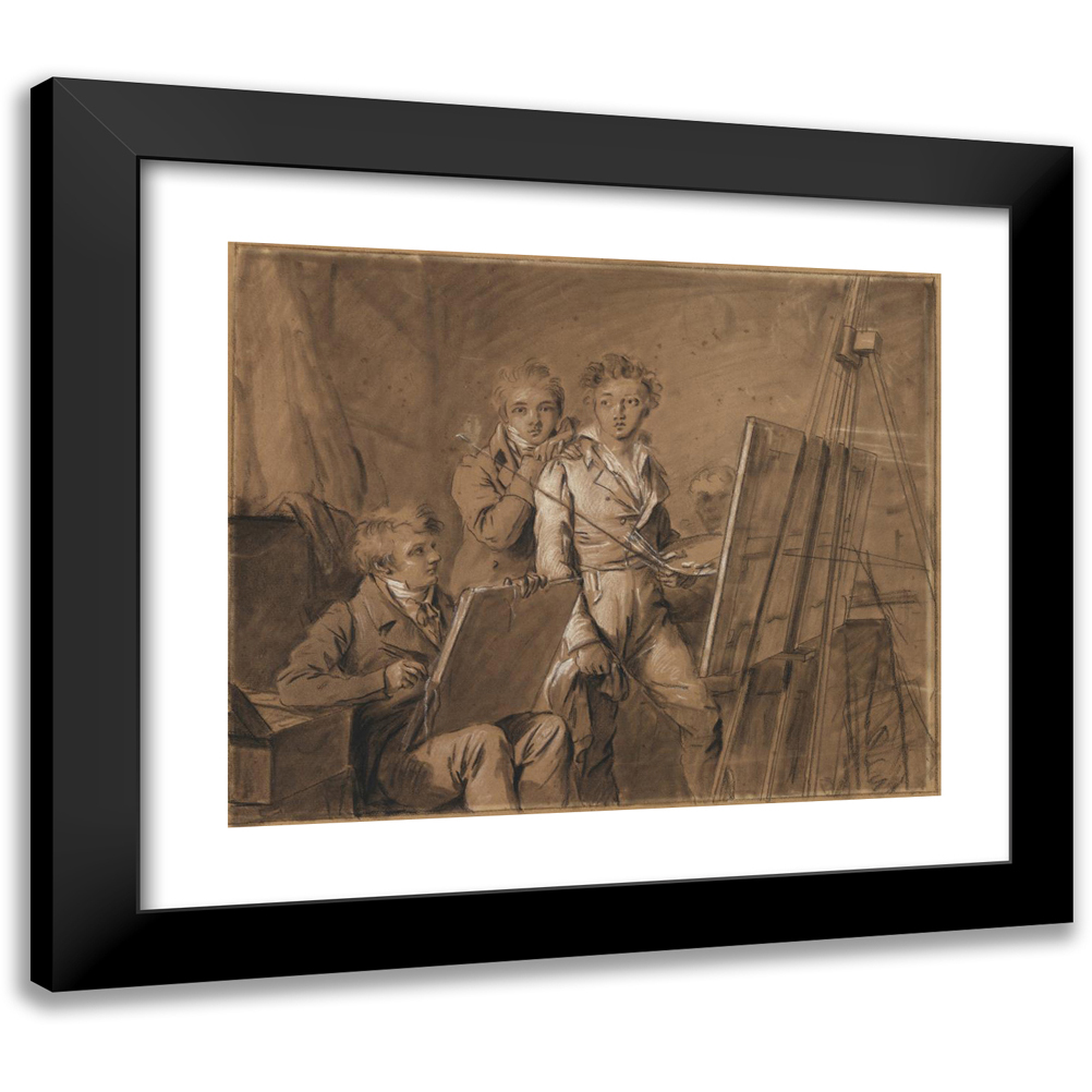 Louis Léopold Boilly 24x20 Black Modern Framed Museum Art Print Titled ...