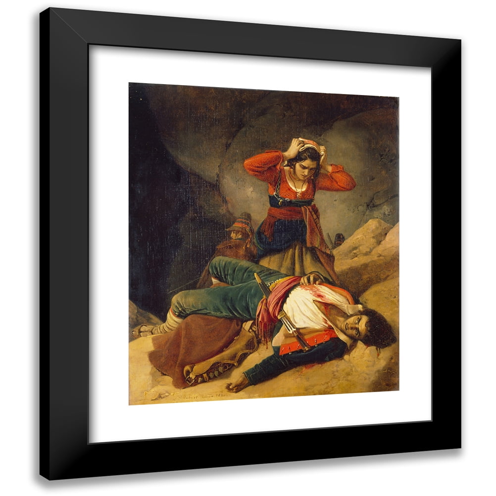 Louis Léopold Robert 15x17 Black Modern Framed Museum Art Print Titled - The Death of the ...