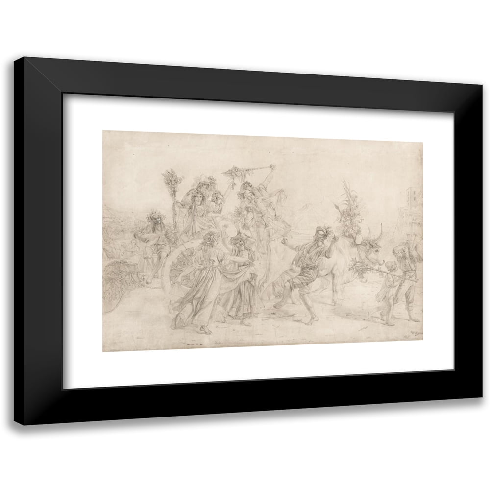 Louis Léopold Robert 18x14 Black Modern Framed Museum Art Print Titled - Pilgrims Returning from ...