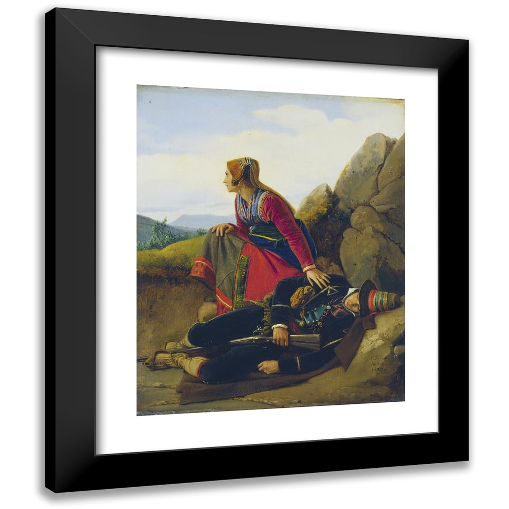 Louis Léopold Robert 20x24 Black Modern Framed Museum Art Print Titled - The Brigand Asleep ...