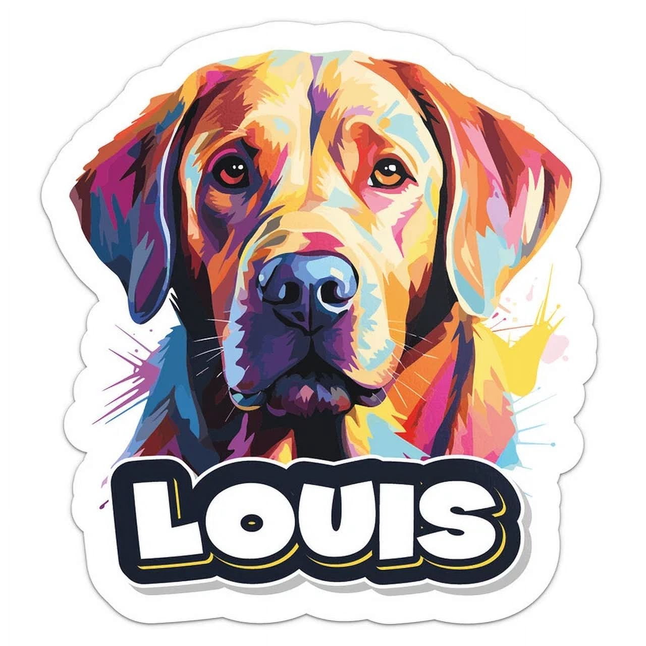 Louis Labrador Dog Sticker Phone Decal Water Bottle Stickers Car Decals ...