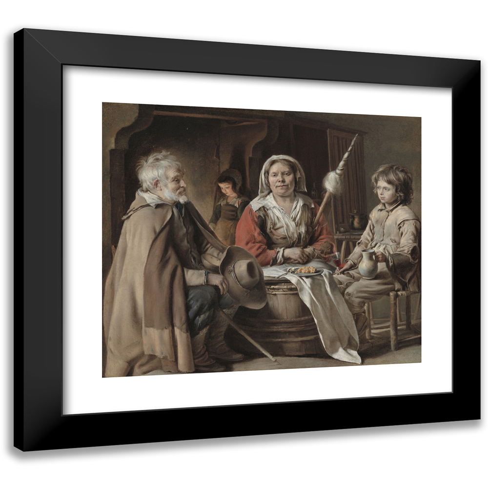 Louis Le Nain 14x12 Black Modern Framed Museum Art Print Titled ...