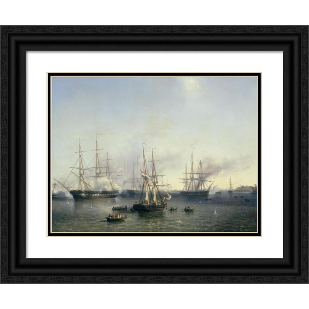 Louis Meijer 18x15 Black Ornate Wood Framed Double Matted Museum Art ...