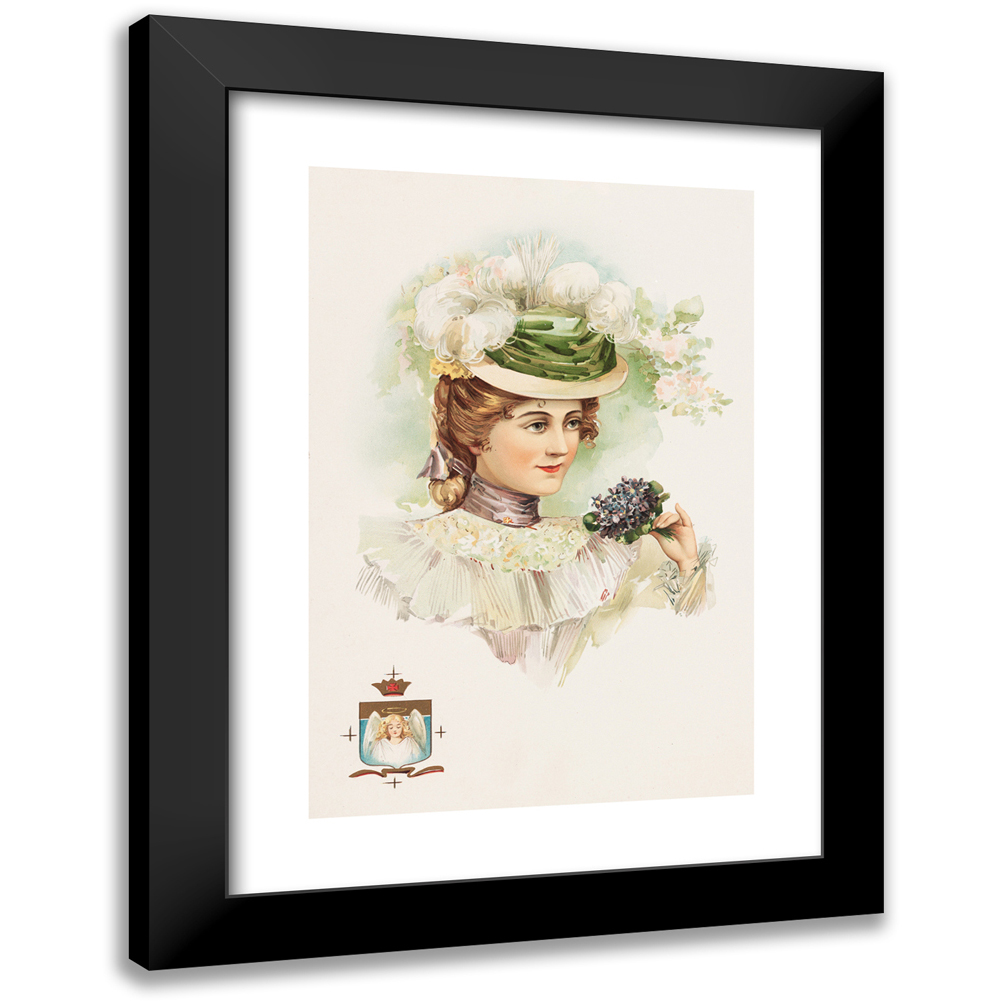 Louis Prang 11x14 Black Modern Framed Museum Art Print Titled - Woman ...