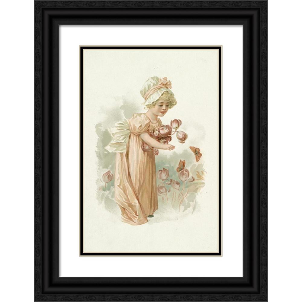 Louis Prang 11x14 Black Ornate Wood Framed Double Matted Museum Art ...