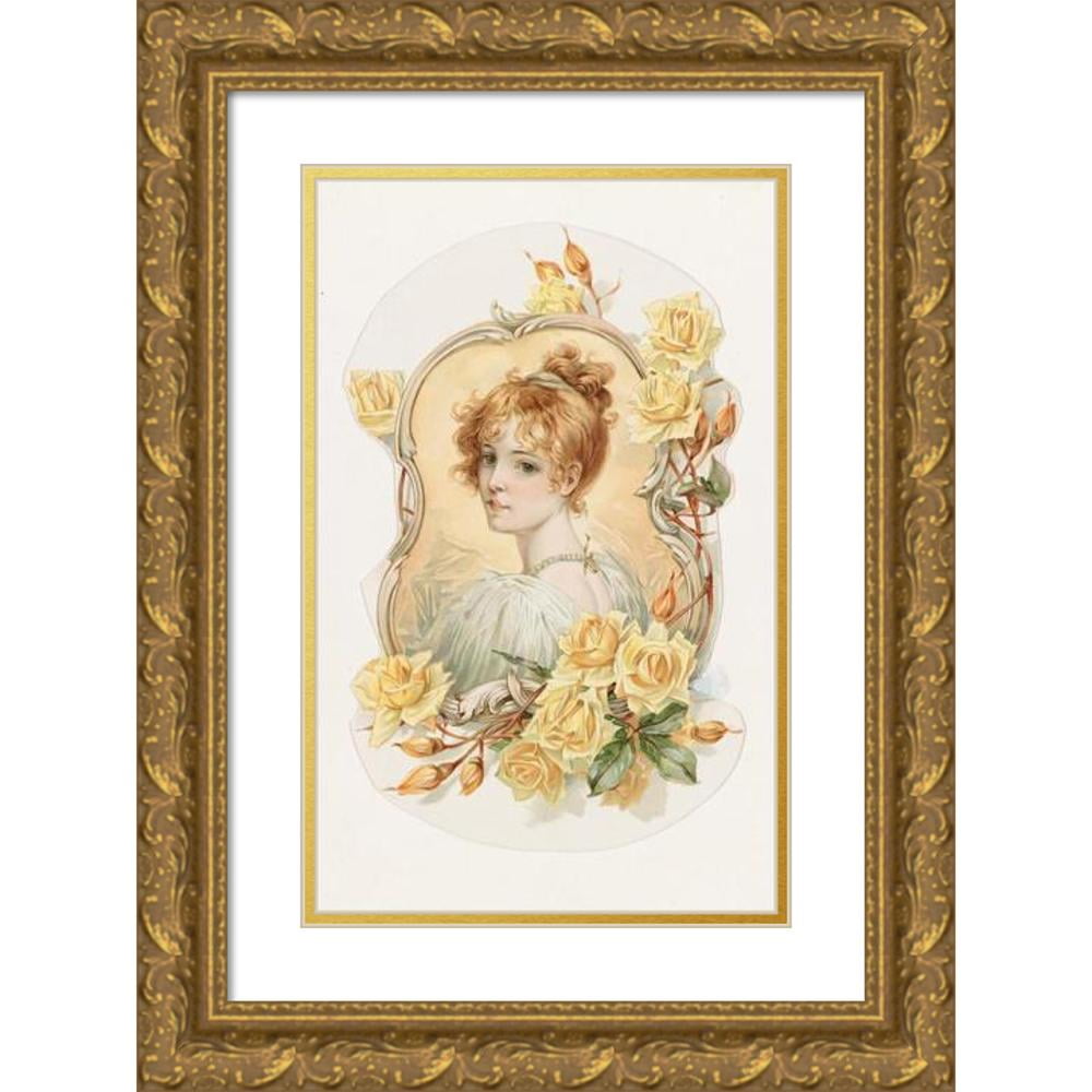 Louis Prang 11x14 Gold Ornate Wood Frame and Double Matted Museum Art ...