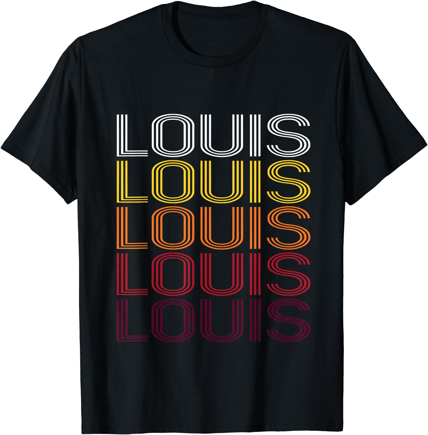 Louis Retro Wordmark Pattern - Vintage Style T-shirt - Walmart.com