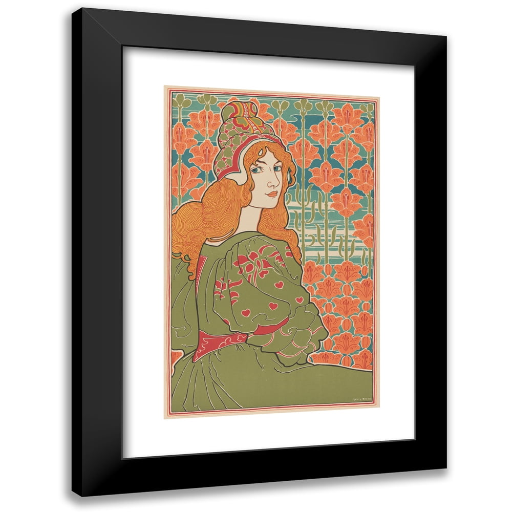 Louis Rhead 11x14 Black Modern Framed Museum Art Print Titled - Jane ...