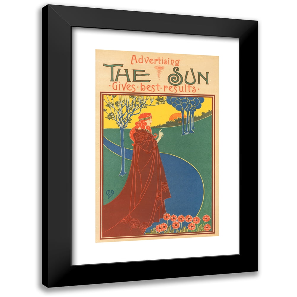Louis Rhead 11x14 Black Modern Framed Museum Art Print Titled - The Sun ...