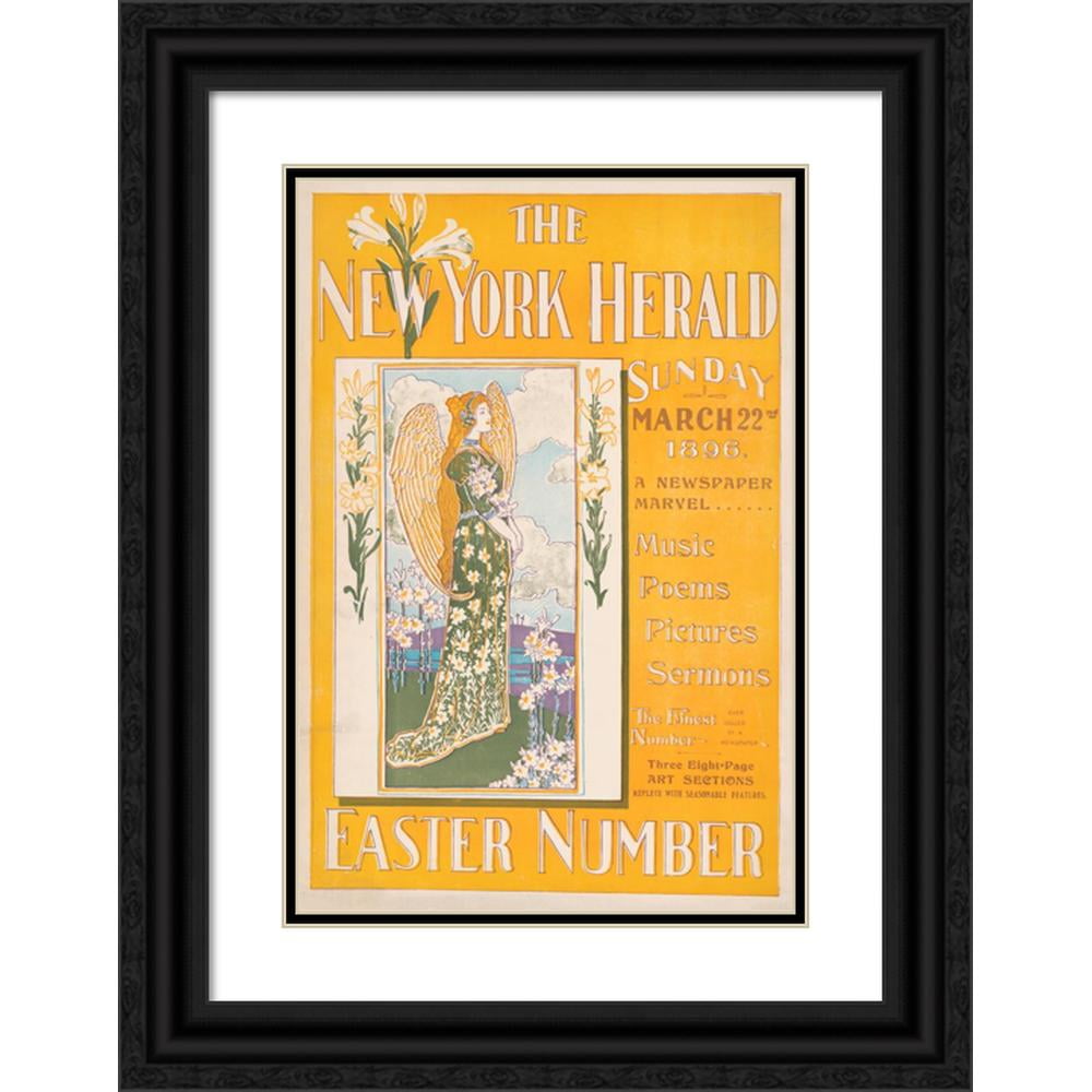 Louis Rhead 13x18 Black Ornate Wood Framed Double Matted Museum Art ...