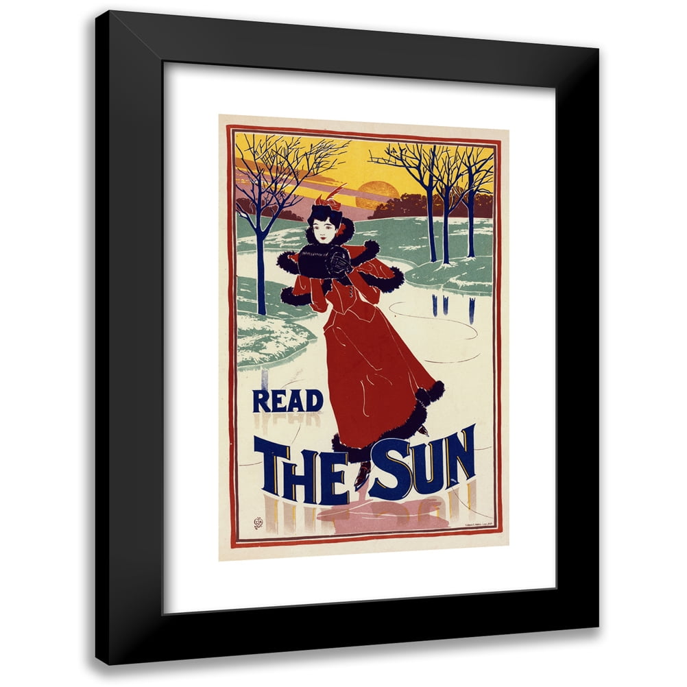 Louis Rhead 17x24 Black Modern Framed Museum Art Print Titled - The Sun ...