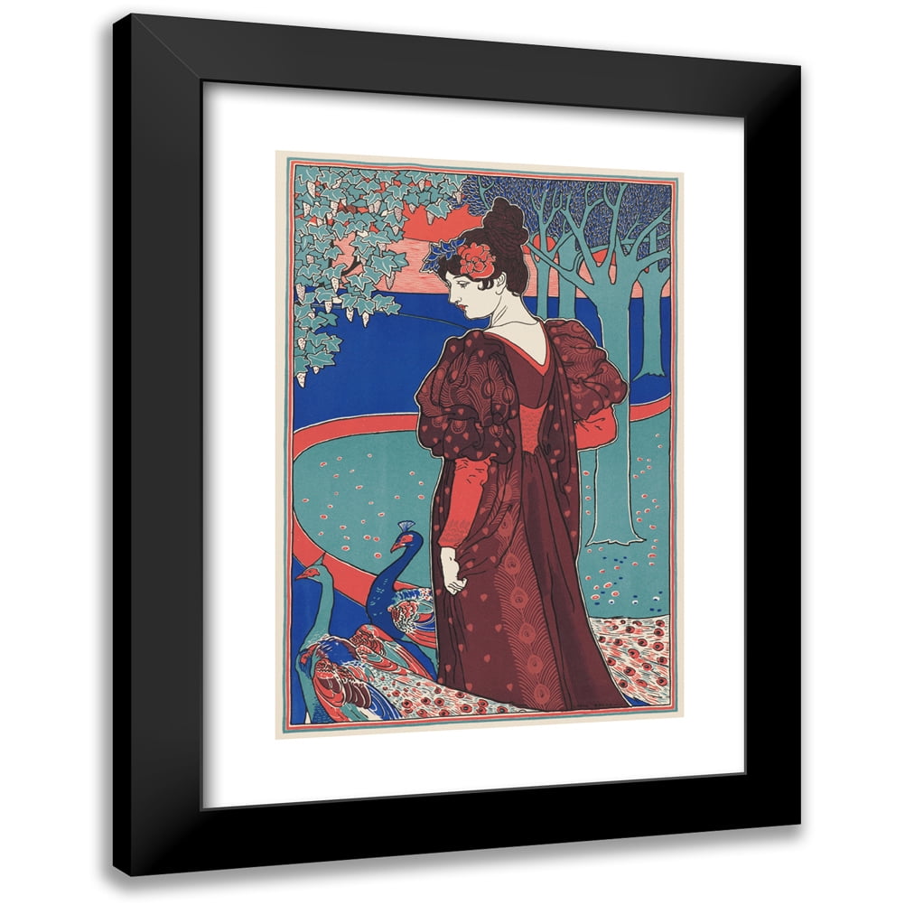 Louis Rhead 17x24 Black Modern Framed Museum Art Print Titled - Woman ...