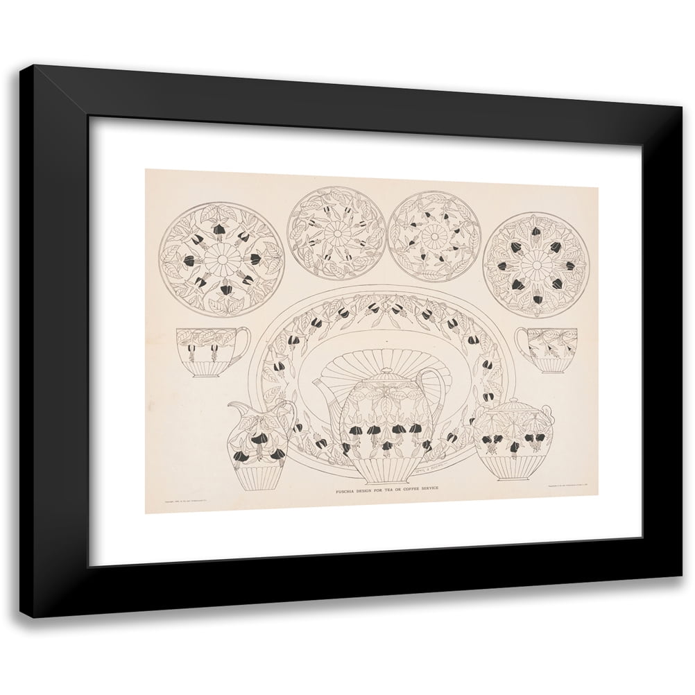 Louis Rhead 24x19 Black Modern Framed Museum Art Print Titled - Fuschia ...