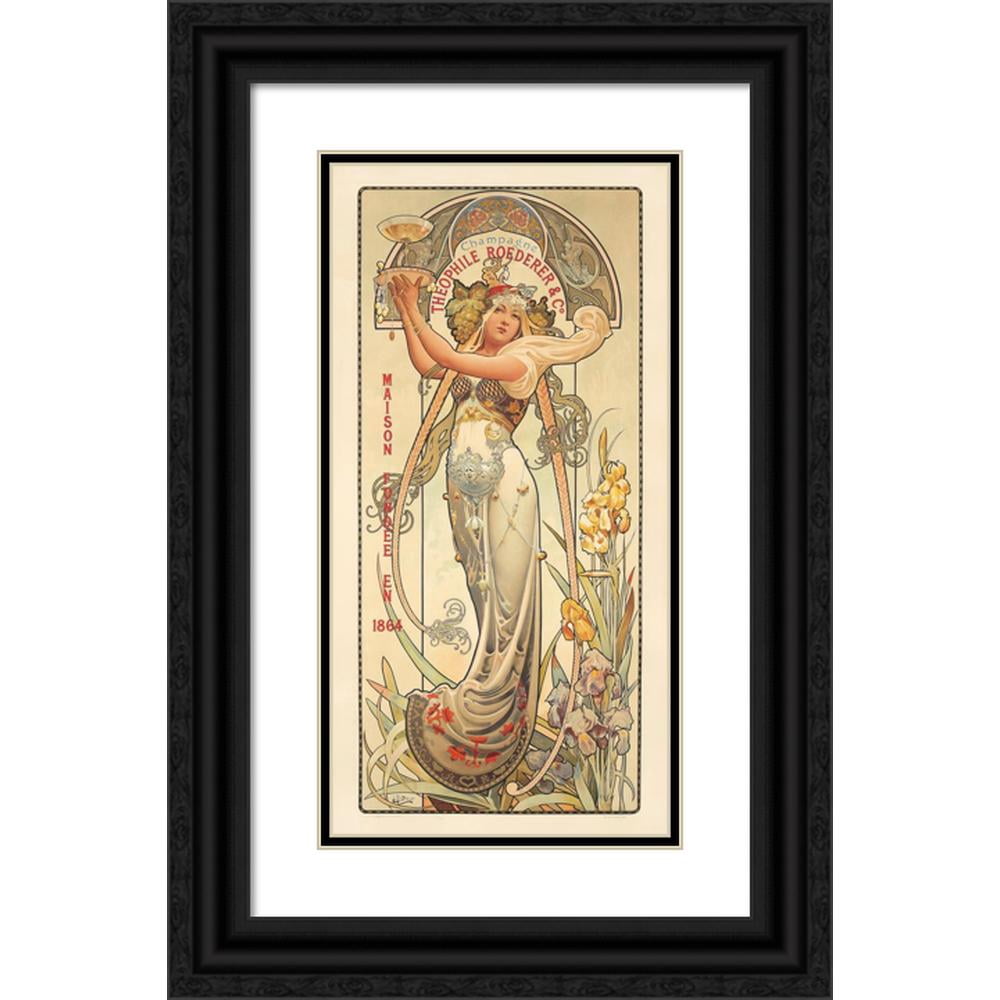 Louis-Théophile Hingre 11x18 Black Ornate Wood Framed Double Matted ...