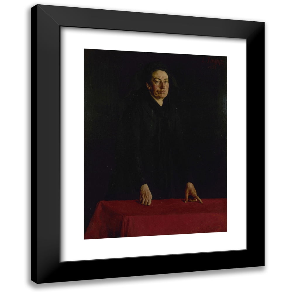 Louis Tinayre 19x24 Black Modern Framed Museum Art Print Titled - Portrait of Louise Michel ...