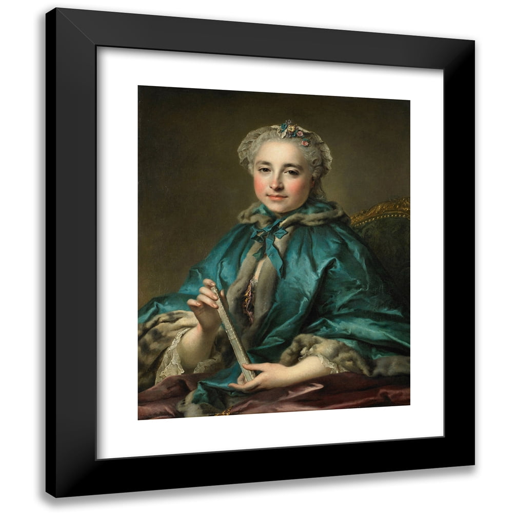 Louis Tocqué 12x14 Black Modern Framed Museum Art Print Titled - Marie ...
