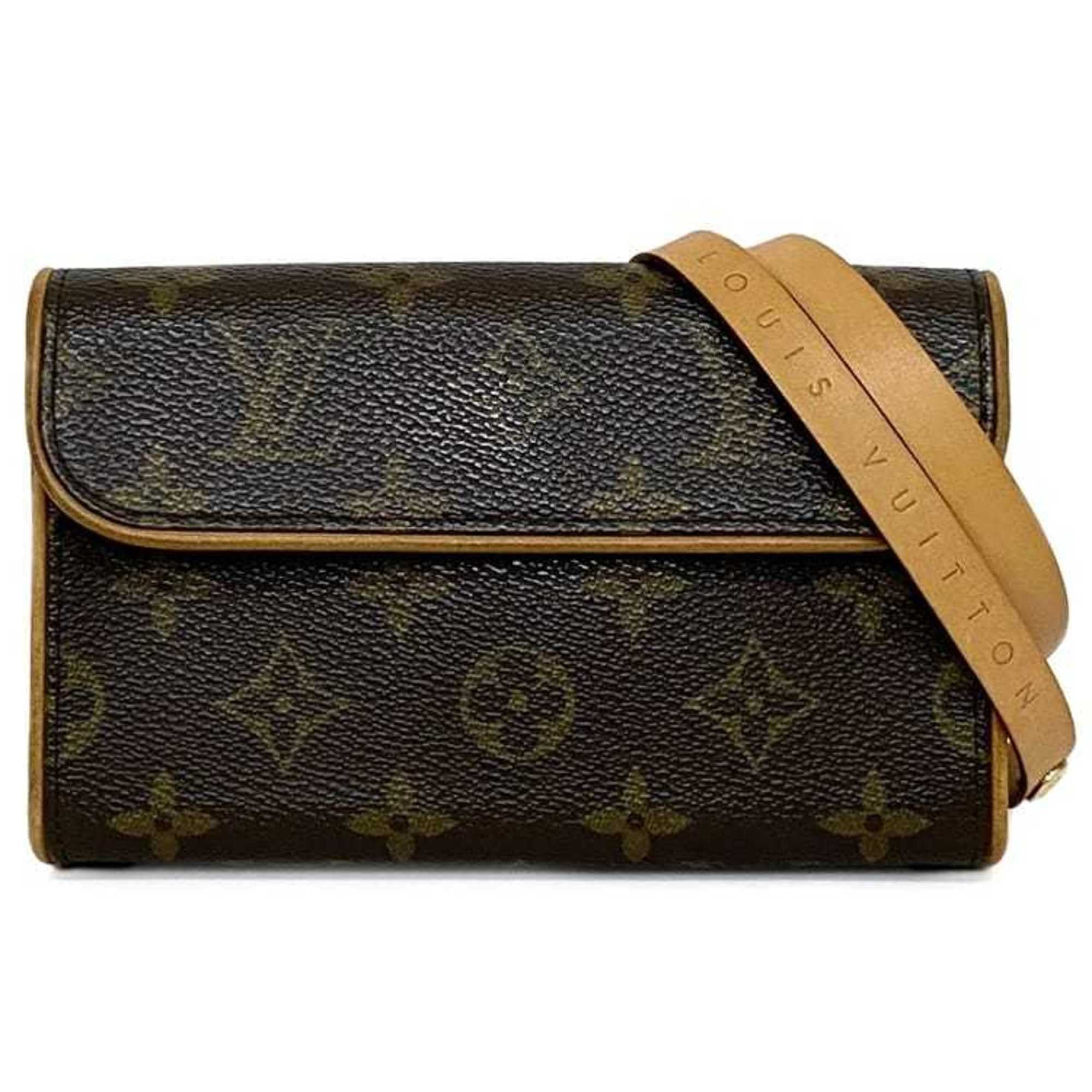 Pre-Owned Louis Vuitton Belt Bag Pochette Florentine Brown Monogram ...