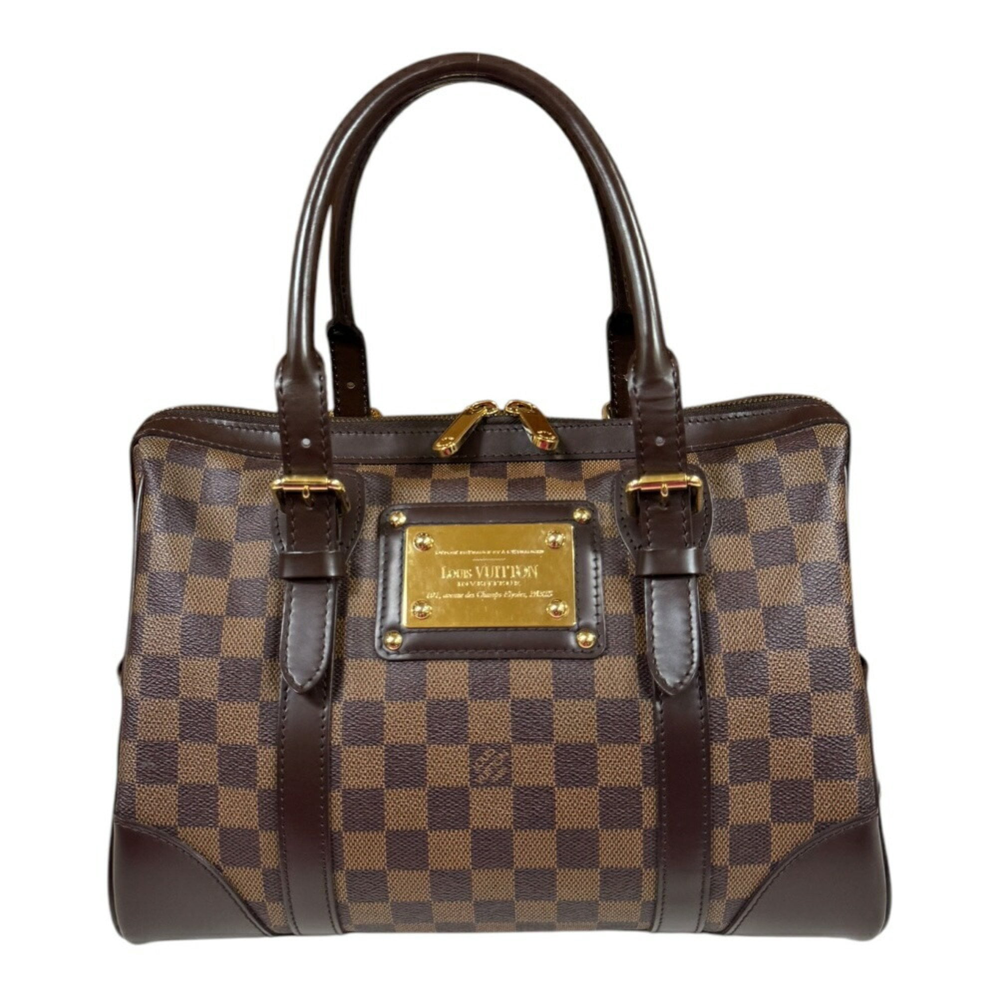 Pre-Owned Louis Vuitton Berkeley Damier Handbag Canvas N52000 Brown ...